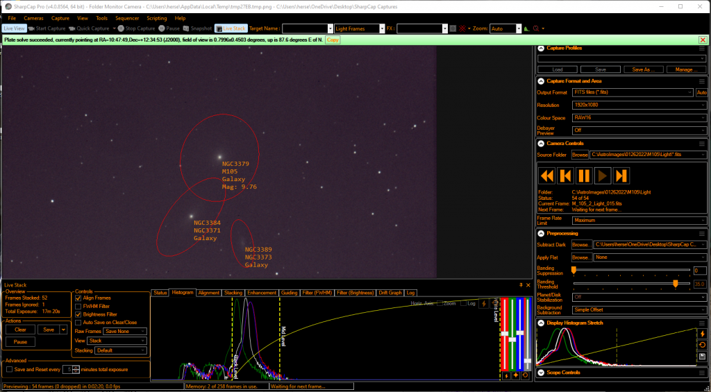 Sharpcap Live Stack Deep Sky Annotation The Suffolk Sky