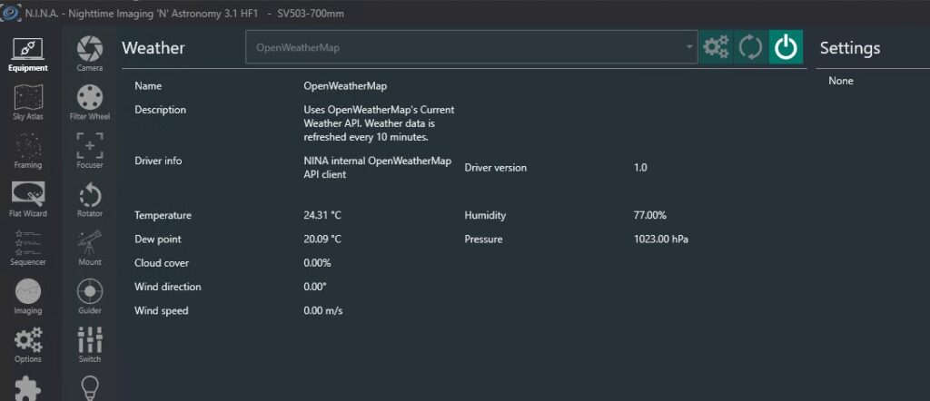 Learning NINA – Weather Data from OpenWeatherMap – The Suffolk Sky